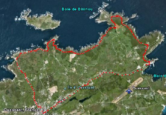 Ile de Ouessant - Running Maps in the World